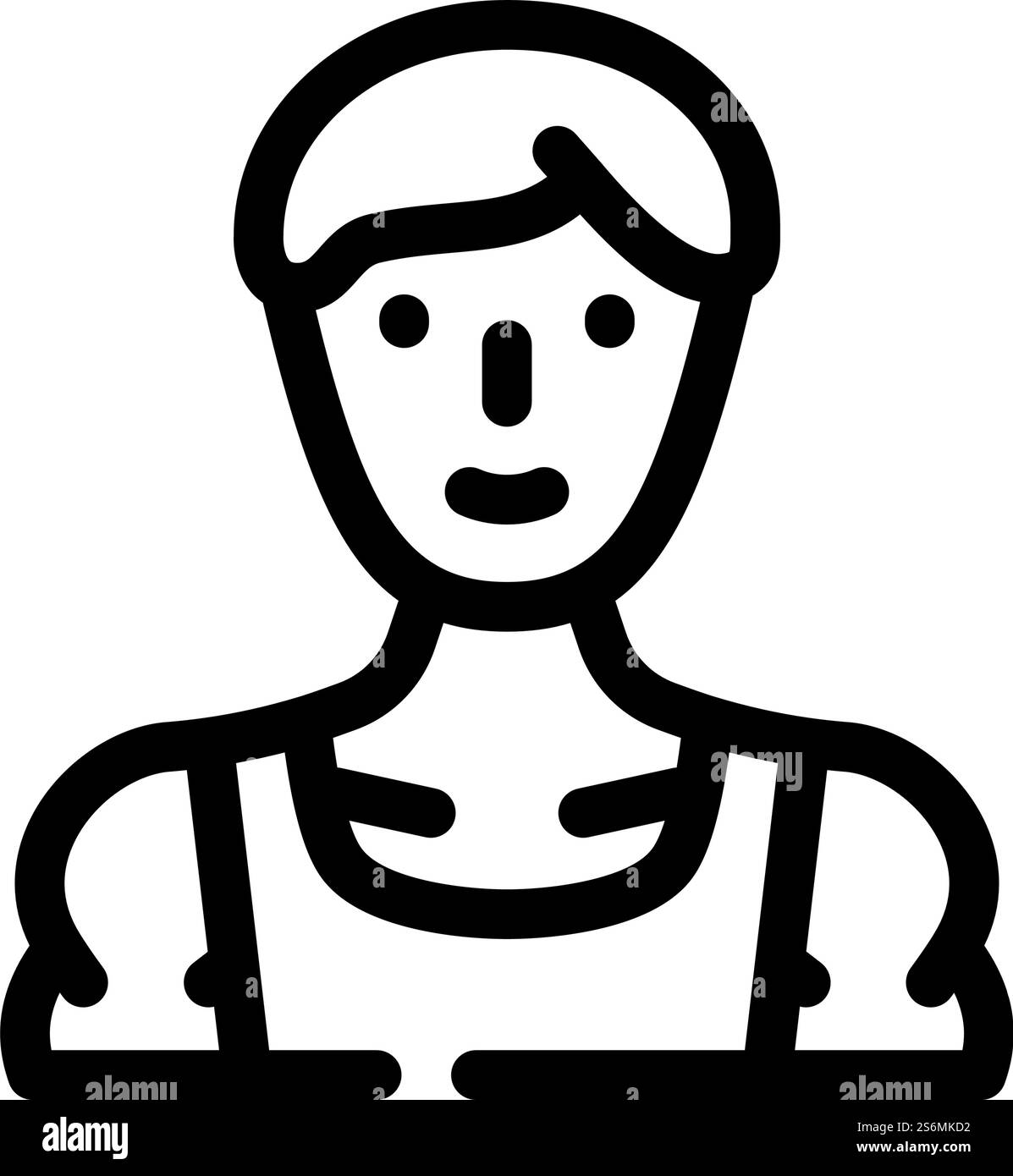 sportsman athlete man line icon vector. sportsman athlete man sign ...