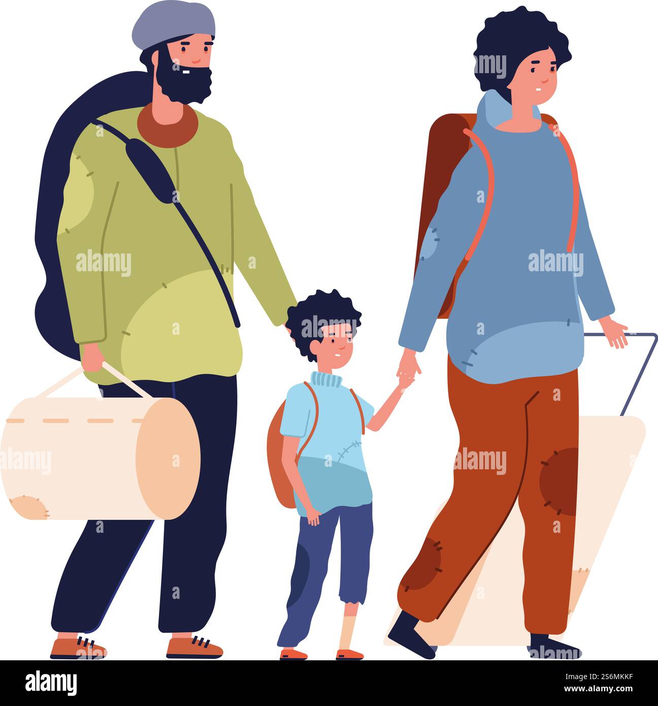 Poor family vagabonds hi-res stock photography and images - Alamy