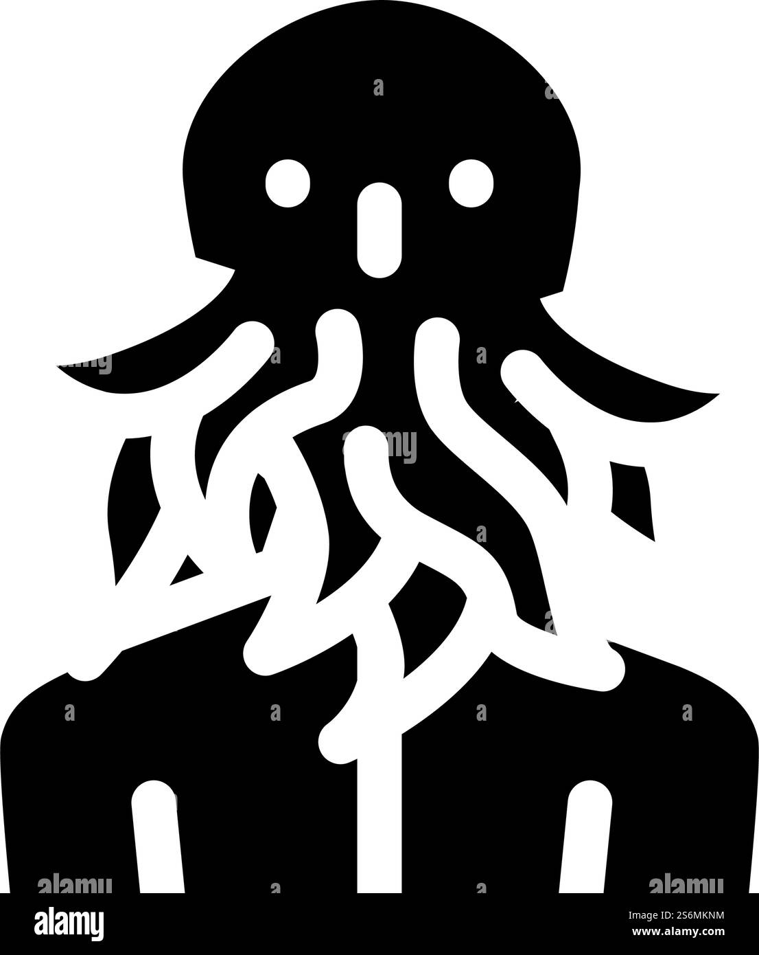 cthulhu fantasy character glyph icon vector. cthulhu fantasy character ...