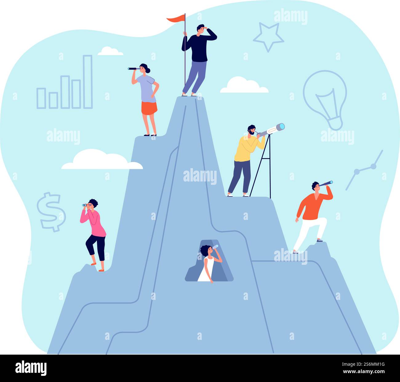 Career perspectives. Professional opportunity, work people vision ...