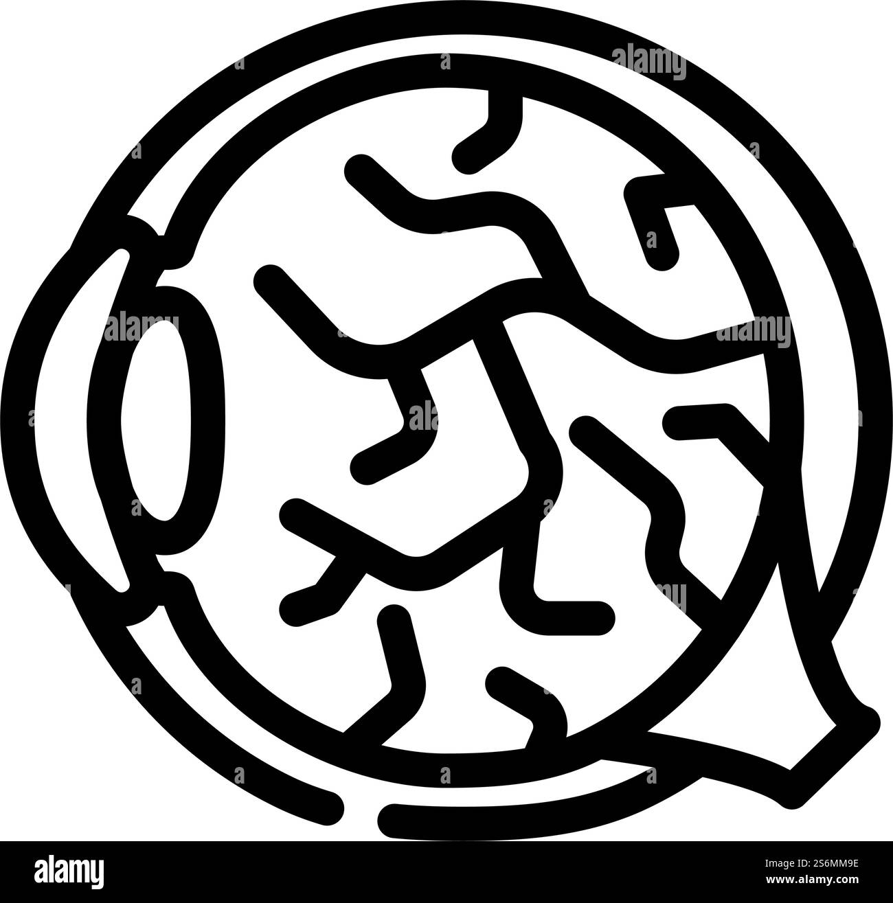 inflammation of eye ophthalmology line icon vector. inflammation of eye ...