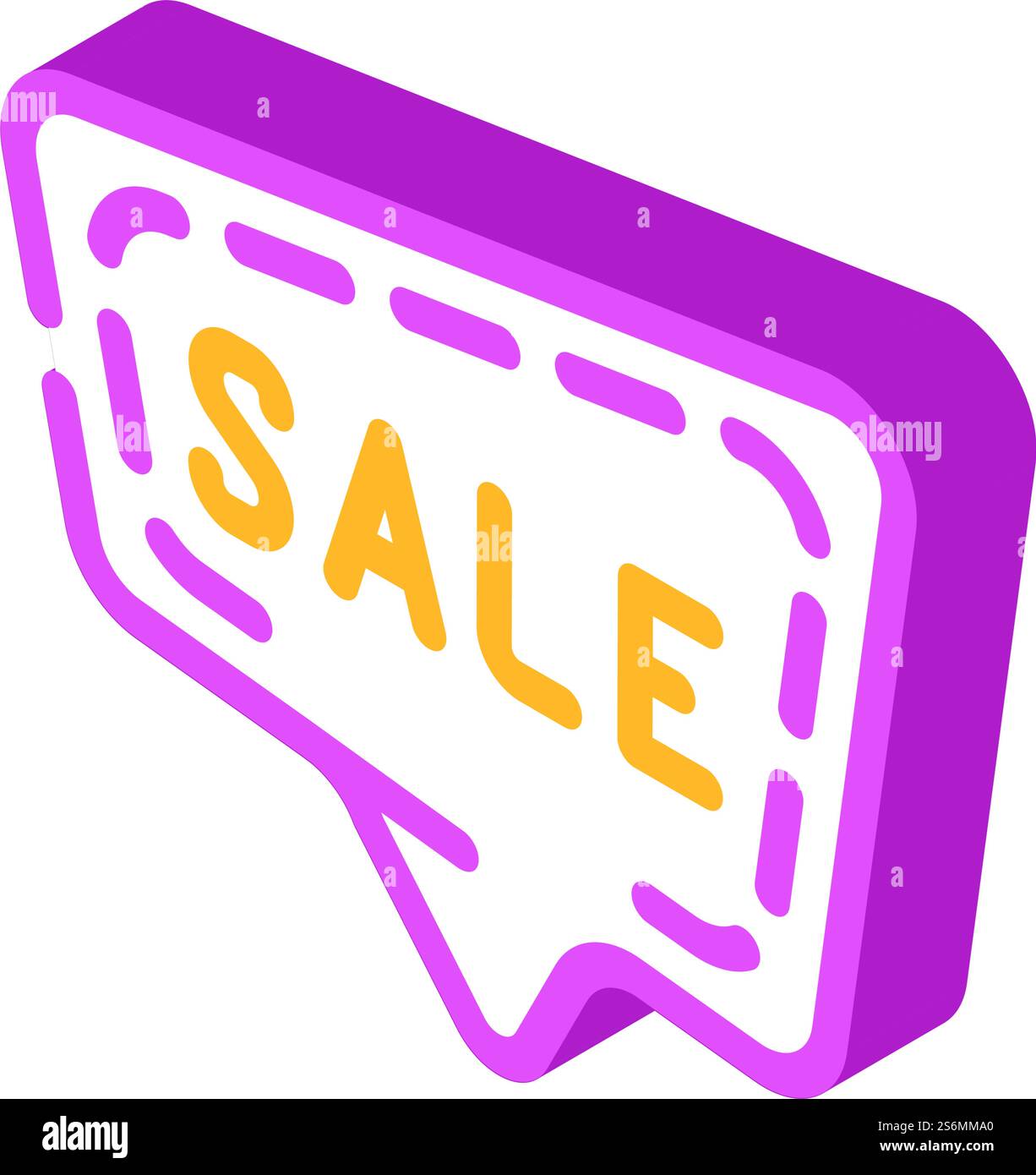quote frame sale isometric icon vector. quote frame sale sign. isolated ...