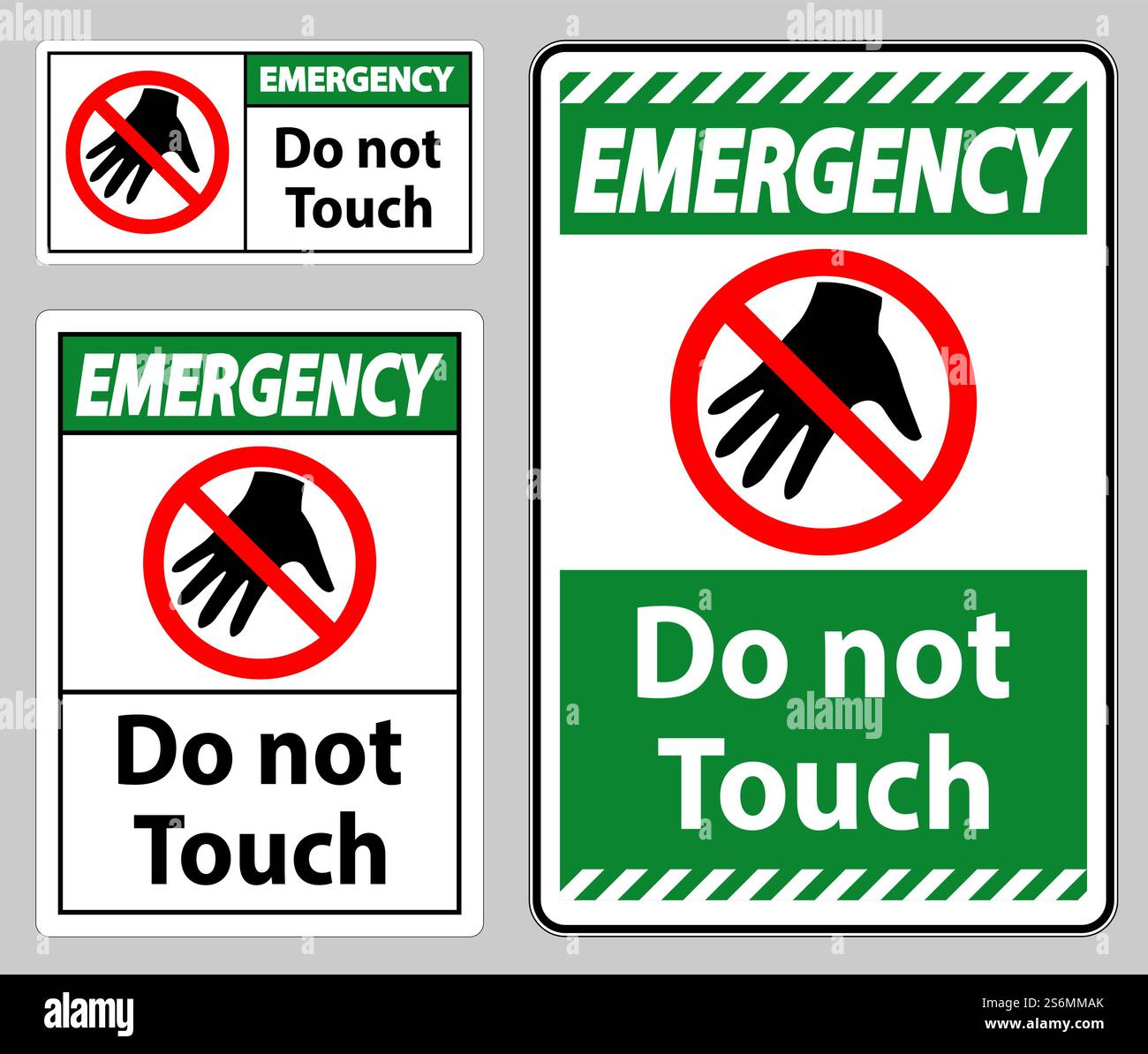 Emergency sign do not touch and please do not touch Stock Vector Image ...