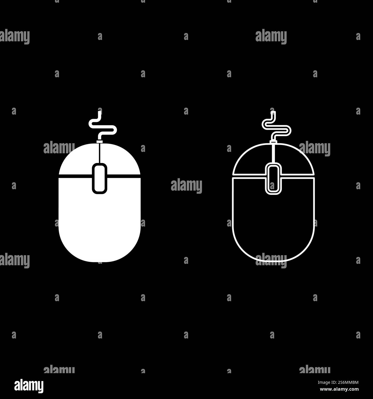 Computer mouse icon white color vector illustration flat style simple image set. Computer mouse ...