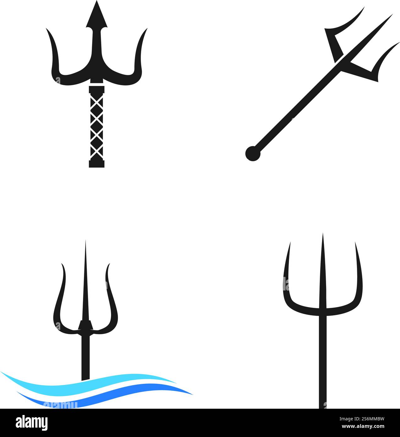 Trident illustration logo vector flat design Stock Vector Image & Art ...