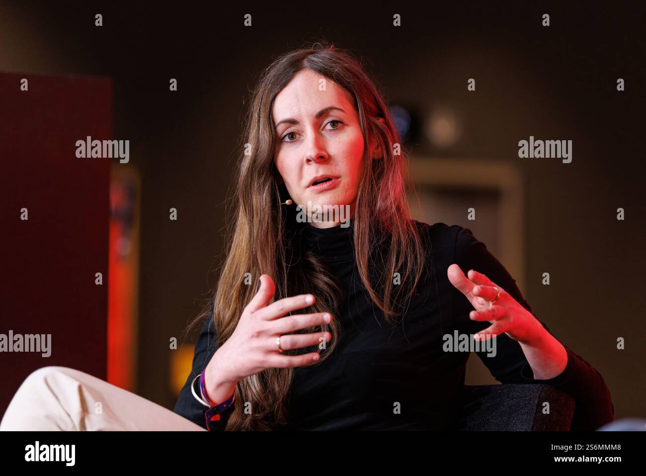 Munich, Germany. 17th Jan, 2025. Sara Marquart, Planet A Foods, will be speaking on stage at the ...