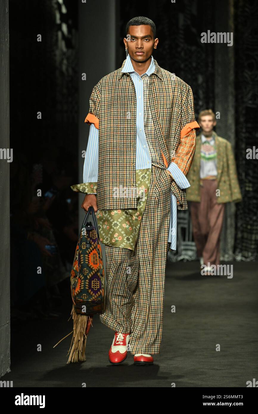 Milan, Italy. 17th Jan, 2025. Men's Fashion, Fall/Winter 2025.- Pierre ...