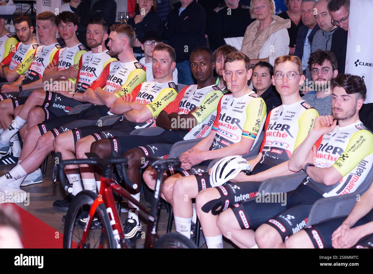 the team presentation at the media day of Belgian cycling team ...