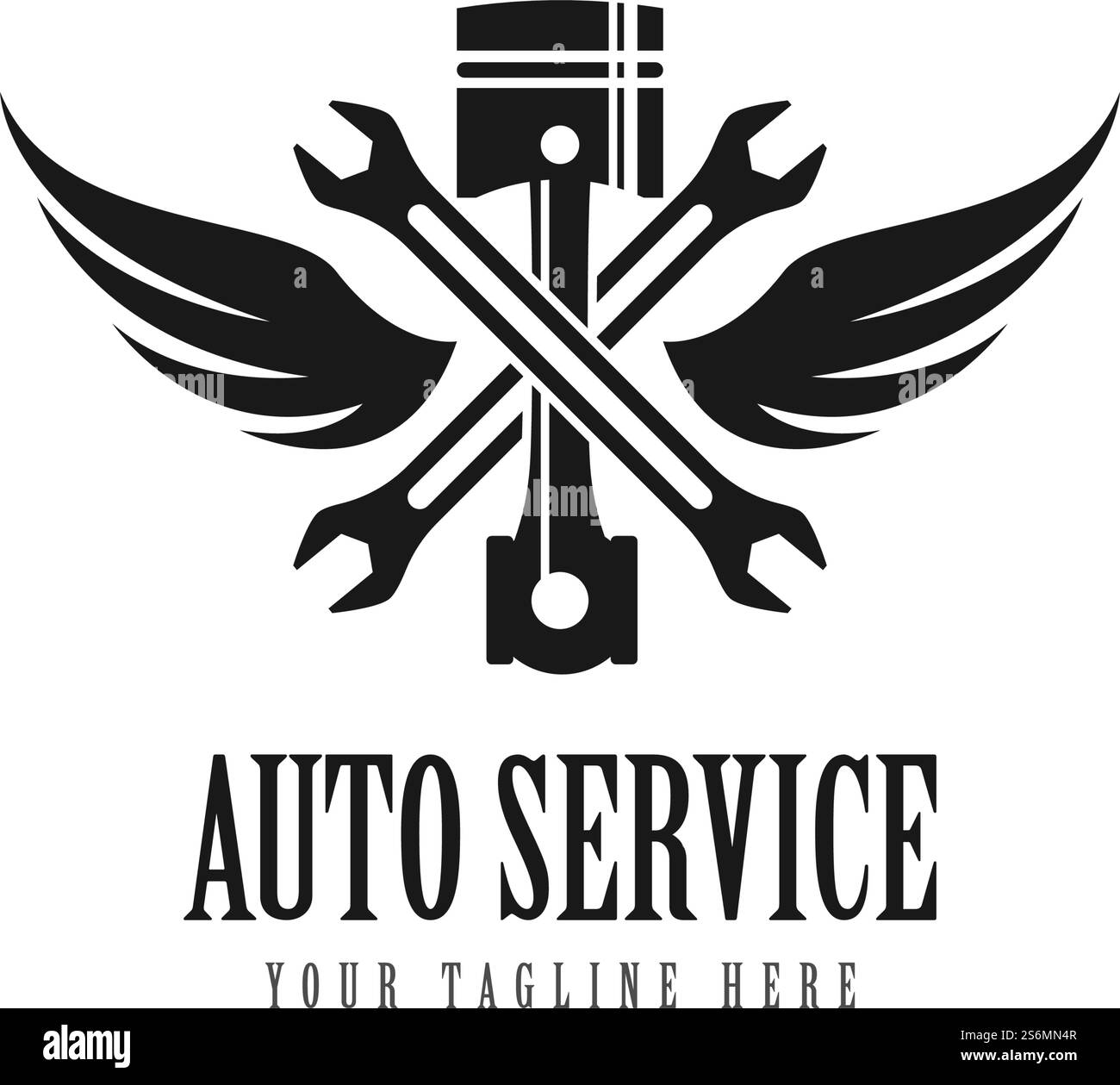 Piston auto service logo vector flat design Stock Vector Image & Art ...