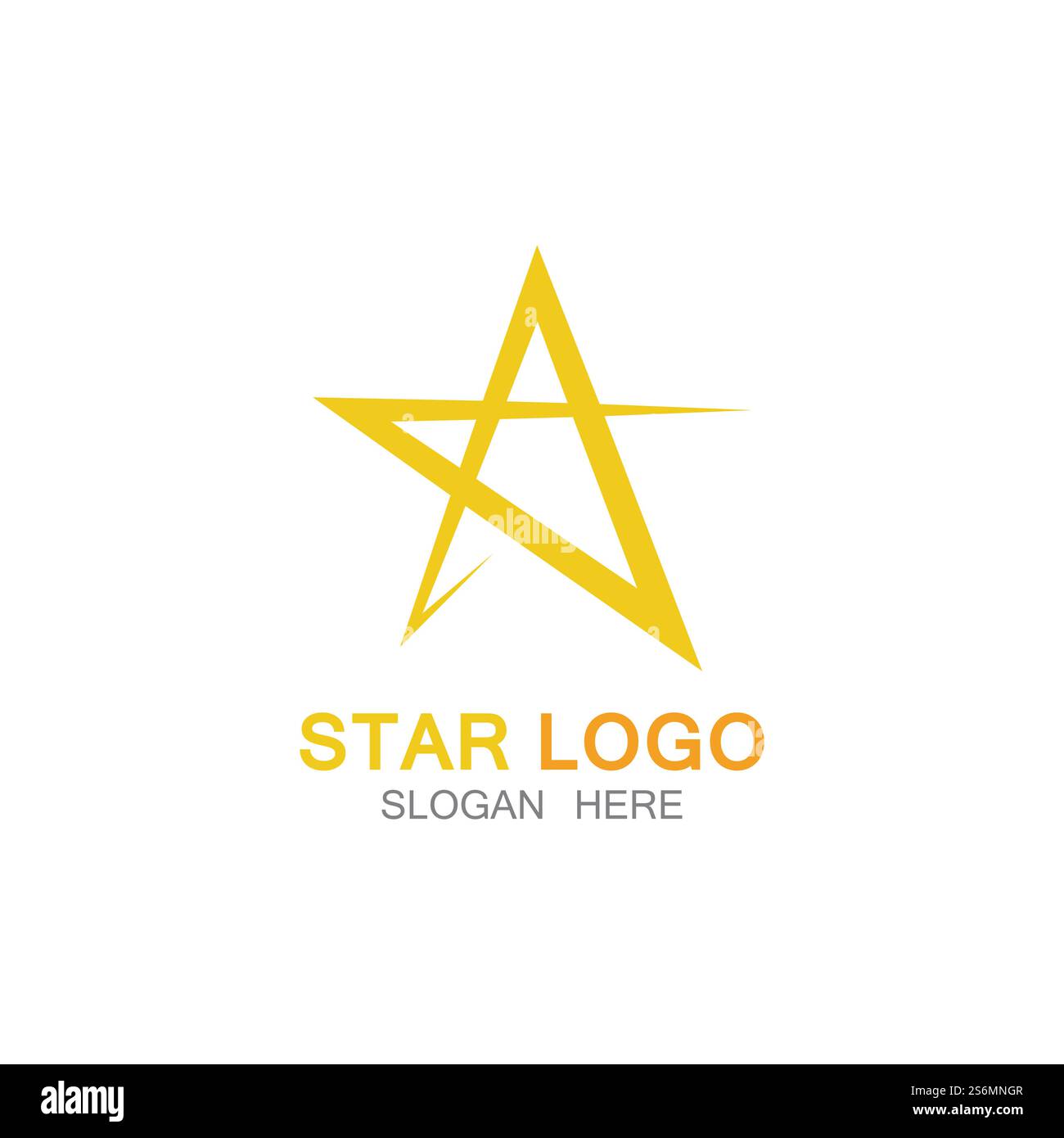 Gold Star Logo Vector in elegant Style with Black Background Stock ...
