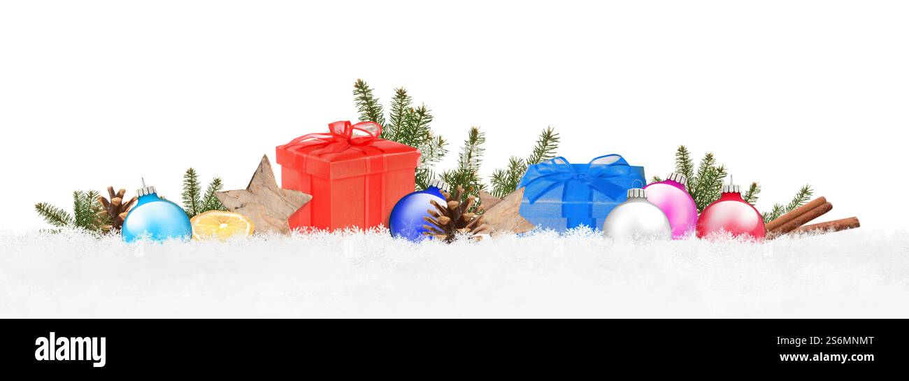 Christmas card decorations presents Cut Out Stock Images & Pictures - Alamy