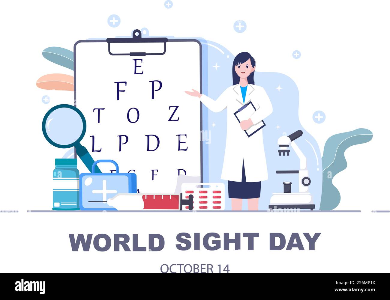 World Sight Day Background Vector Illustration Which is Commemorated ...