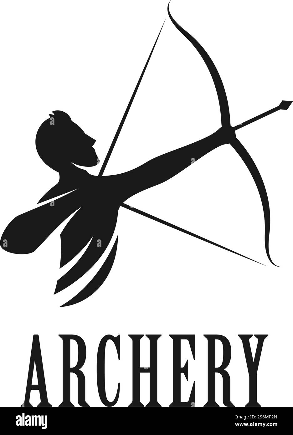 Archery logo vector ilustration flat design Stock Vector Image & Art ...