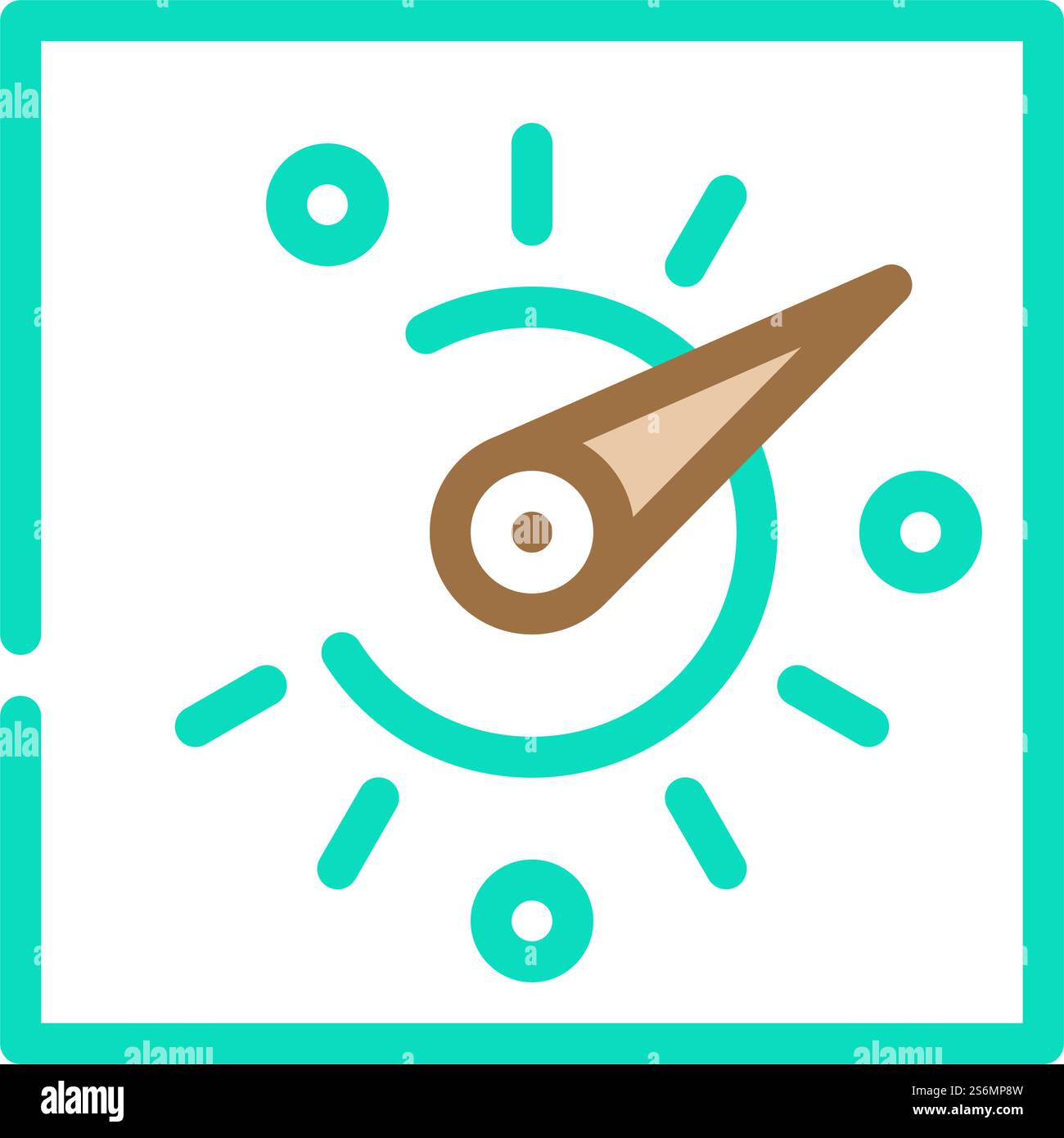 Sundial sun clock line Stock Vector Images - Alamy