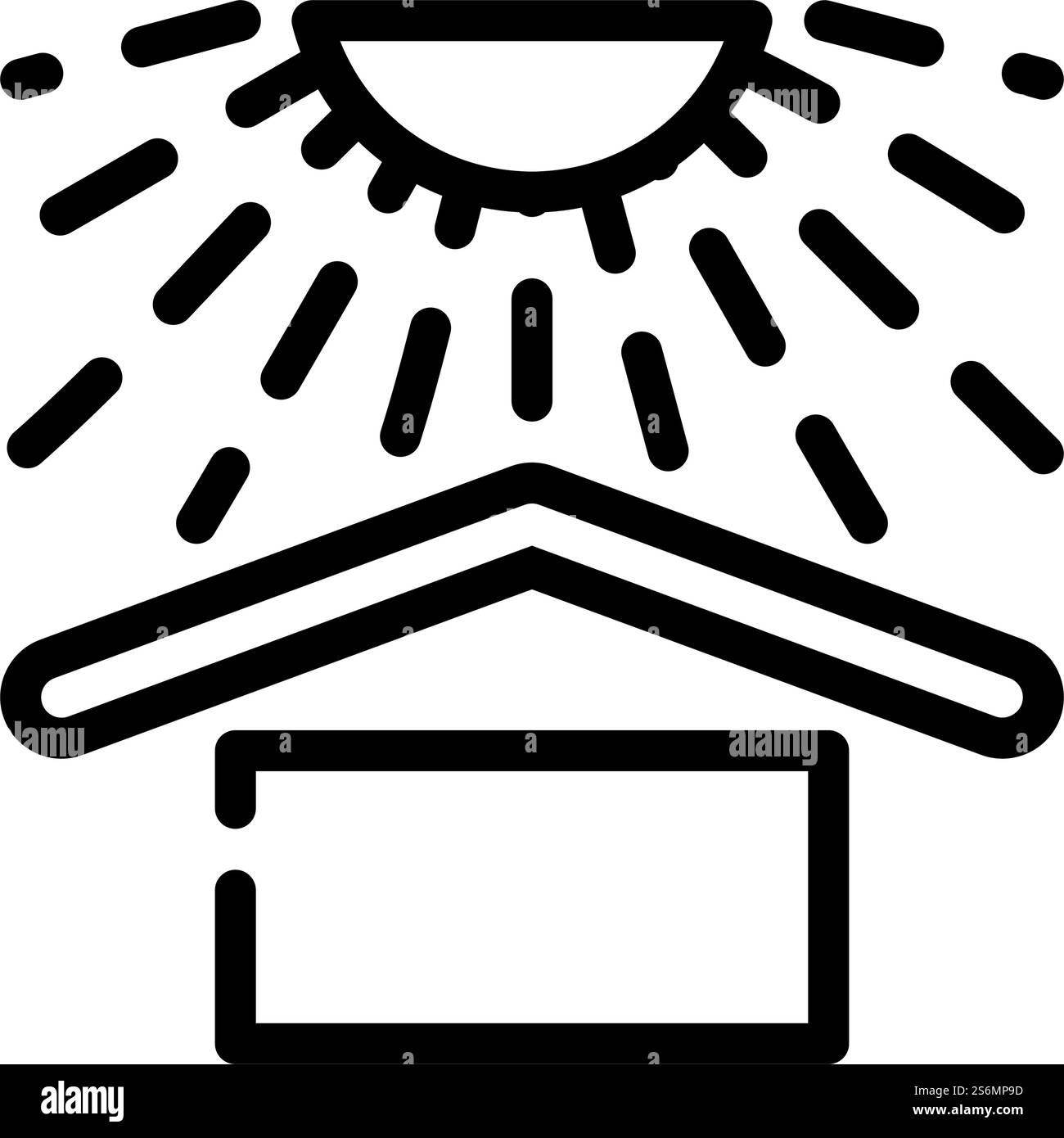 heat protect line icon vector. heat protect sign. isolated contour ...