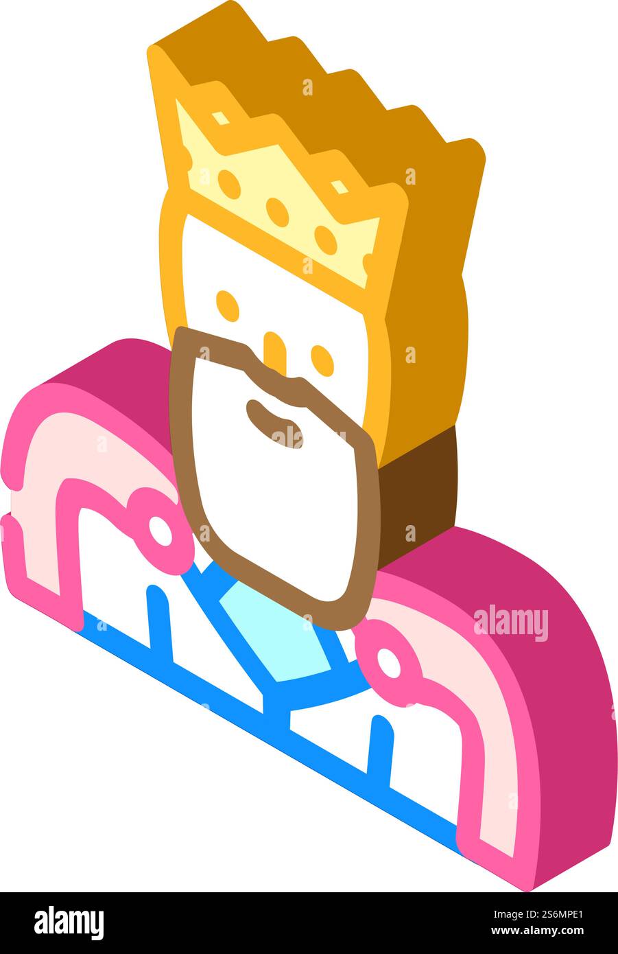 king man isometric icon vector. king man sign. isolated symbol ...