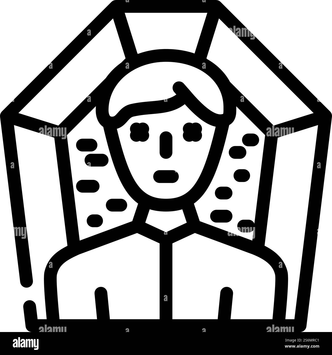 death man line icon vector. death man sign. isolated contour symbol ...
