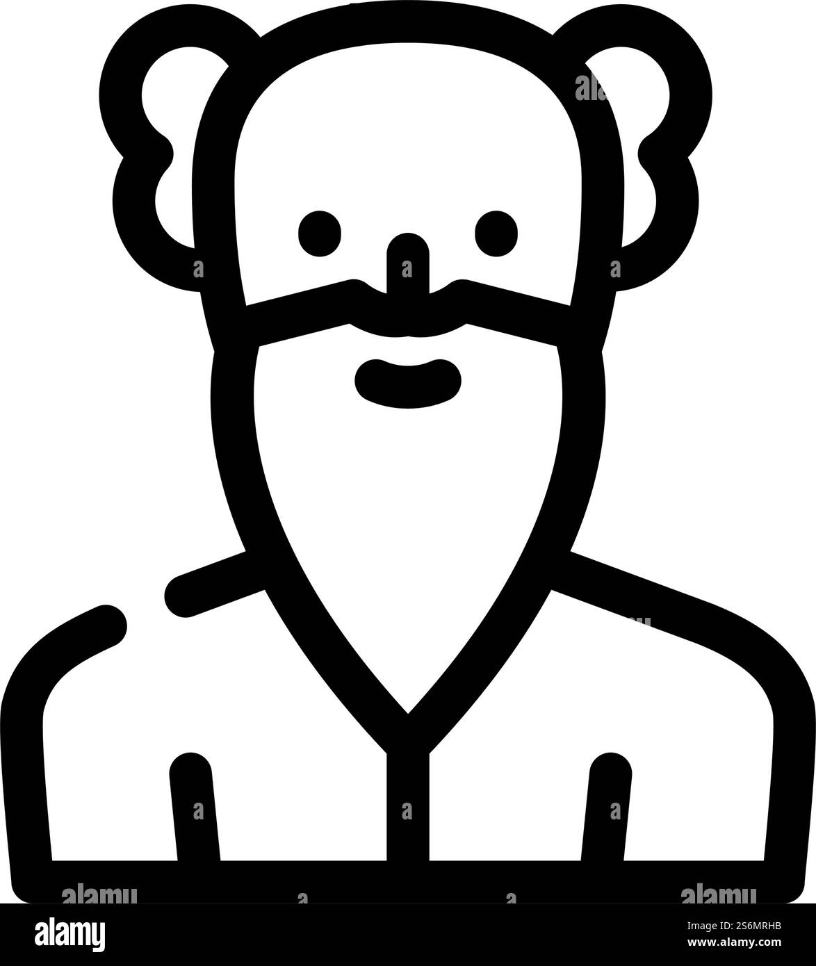 old age man line icon vector. old age man sign. isolated contour symbol ...