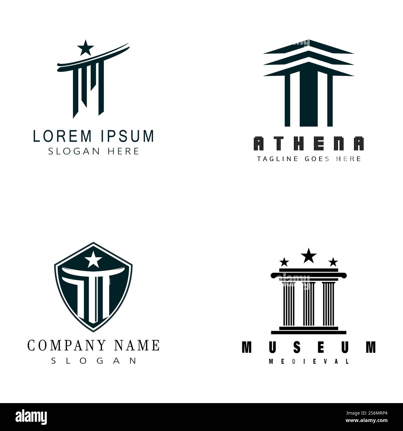 Ancient Pillar Columns Greek Rome Athens Historical Building logo ...