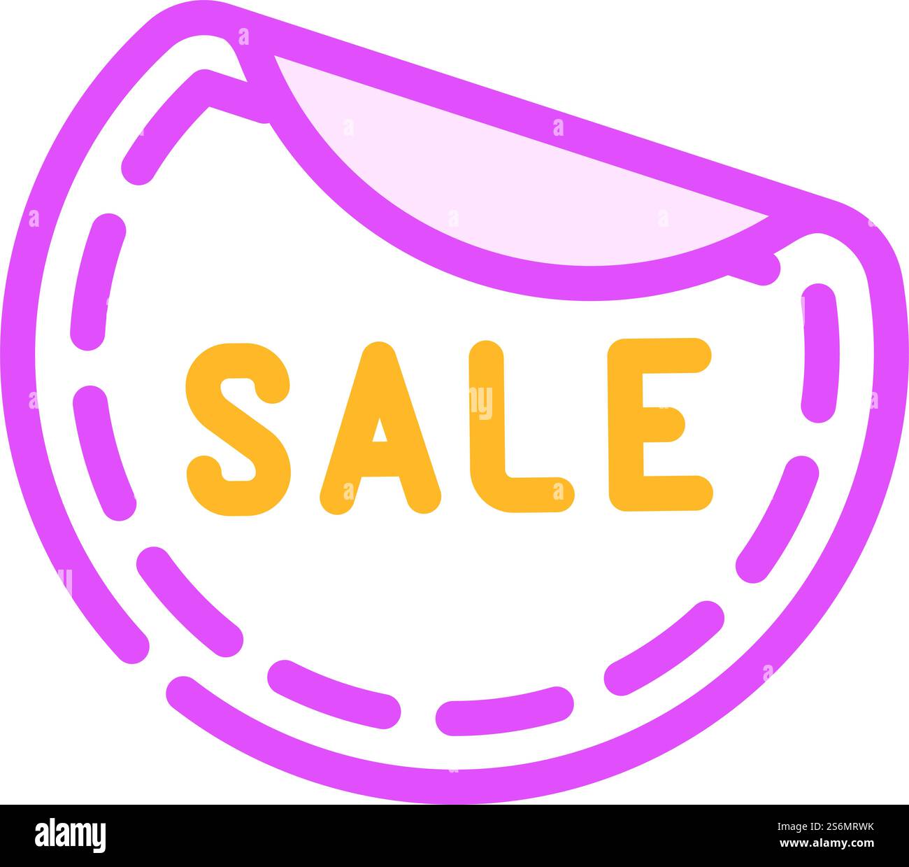 sticker sale color icon vector. sticker sale sign. isolated symbol ...