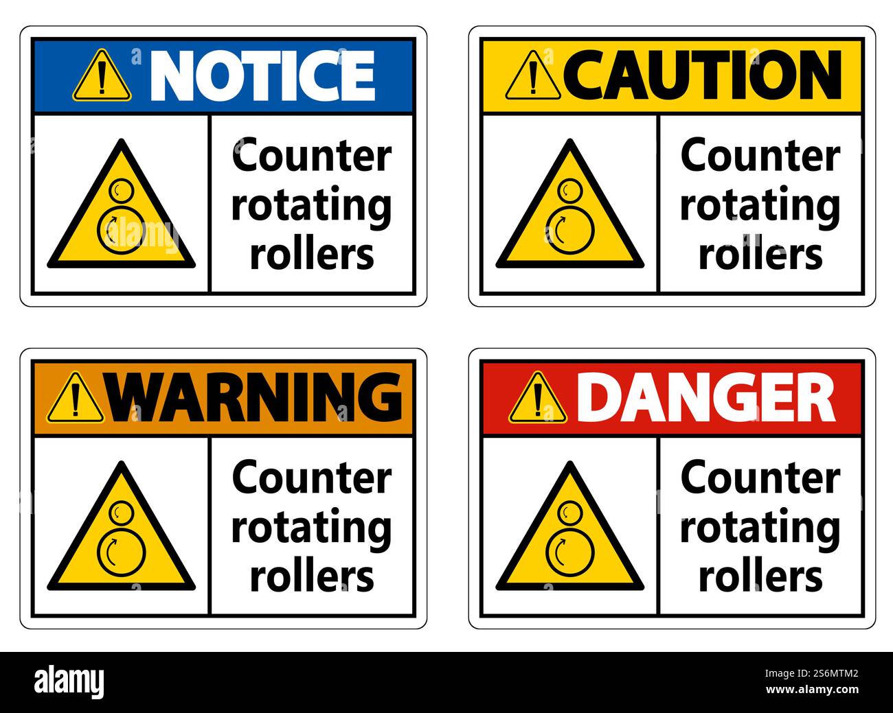 Counter rotating rollers sign on white background Stock Vector Image ...