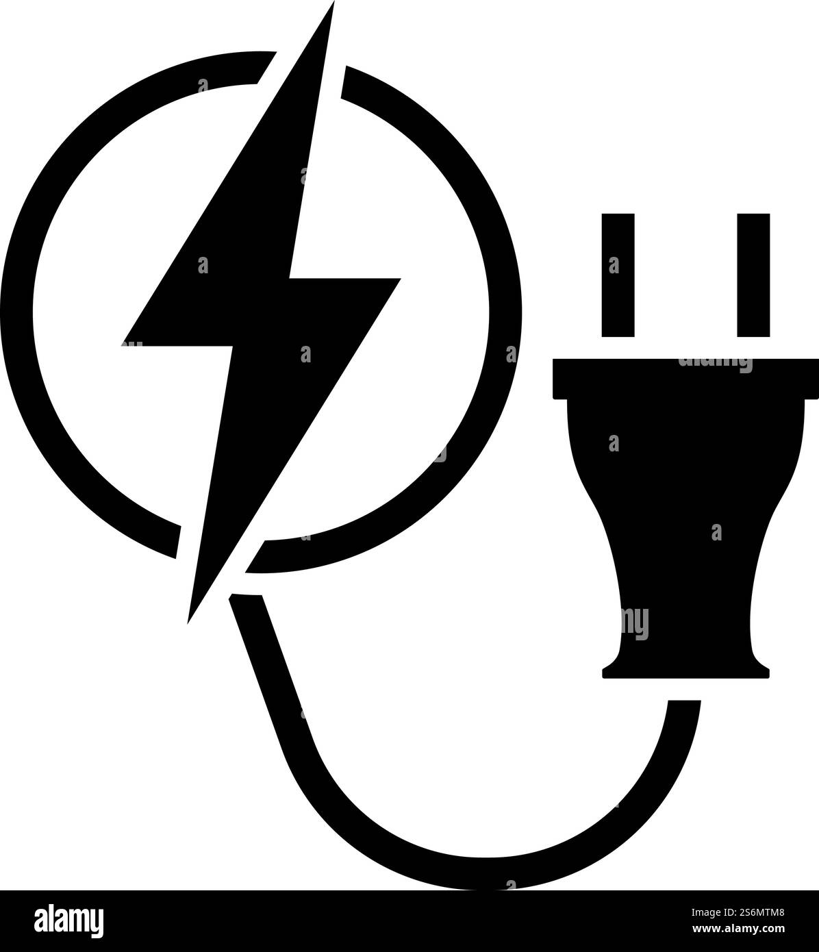 Electric Plug Icon. Black Stencil Design. Vector Illustration Stock ...