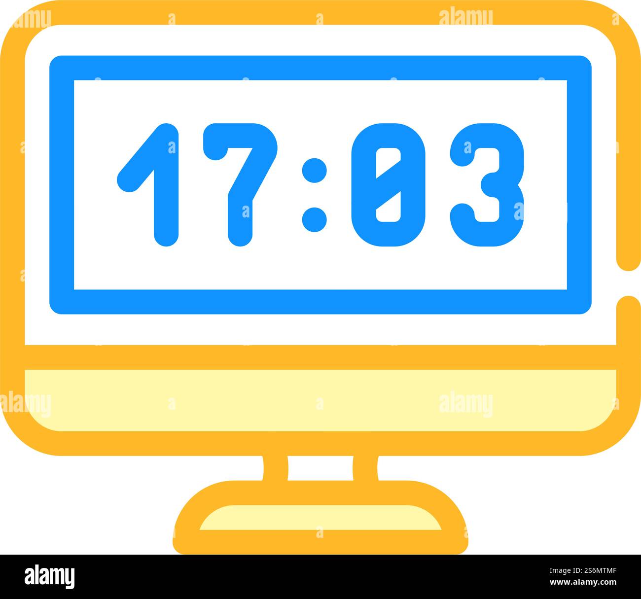computer clock color icon vector. computer clock sign. isolated symbol ...