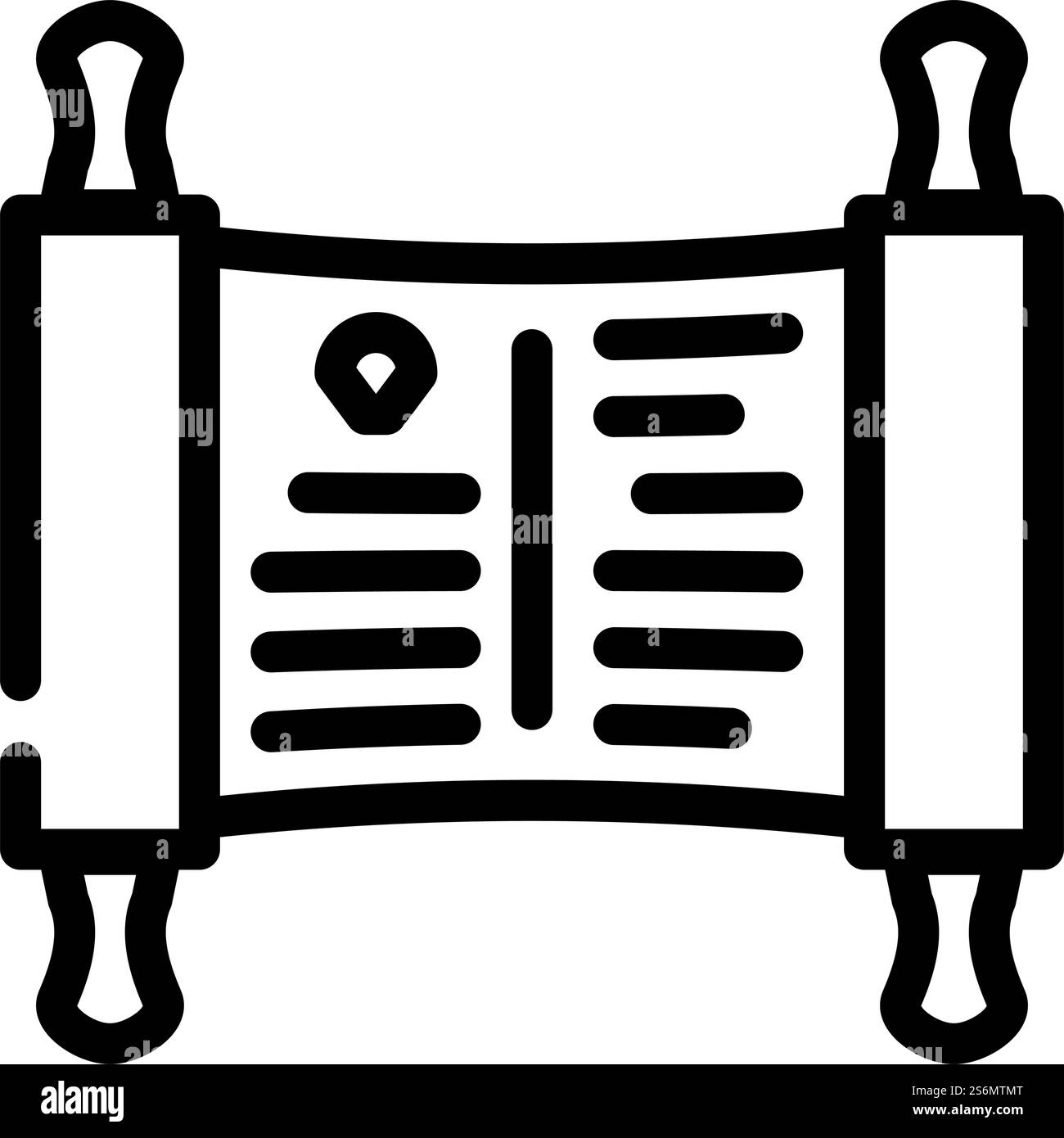 roll fairy tale line icon vector. roll fairy tale sign. isolated ...