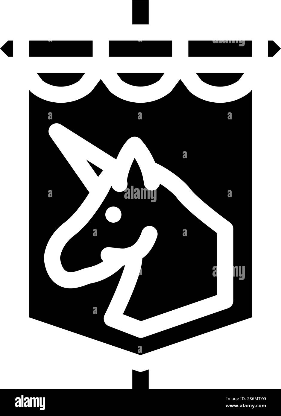 Horse symbol flag Black and White Stock Photos & Images - Alamy
