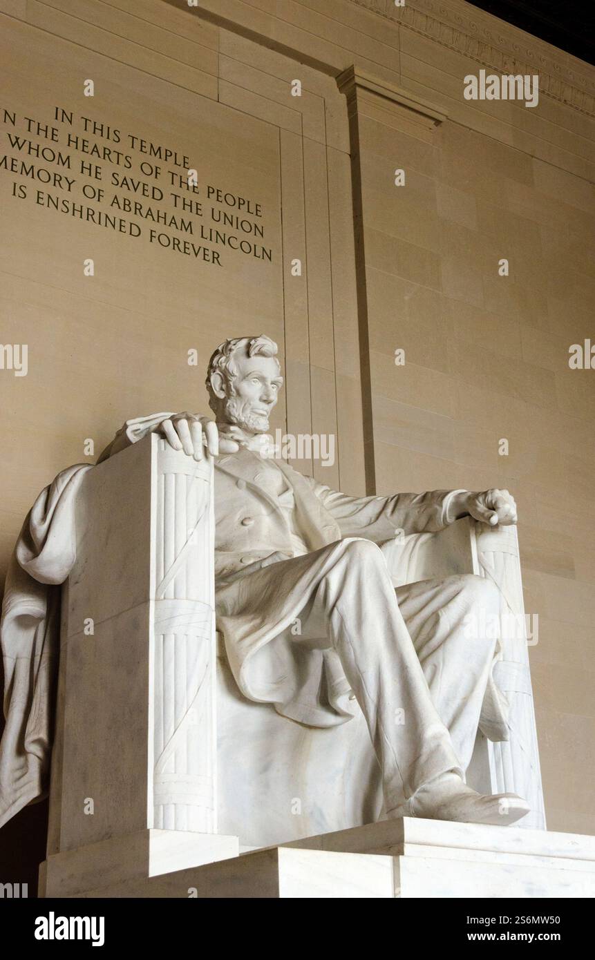 Inscription lincoln memorial hi-res stock photography and images - Alamy