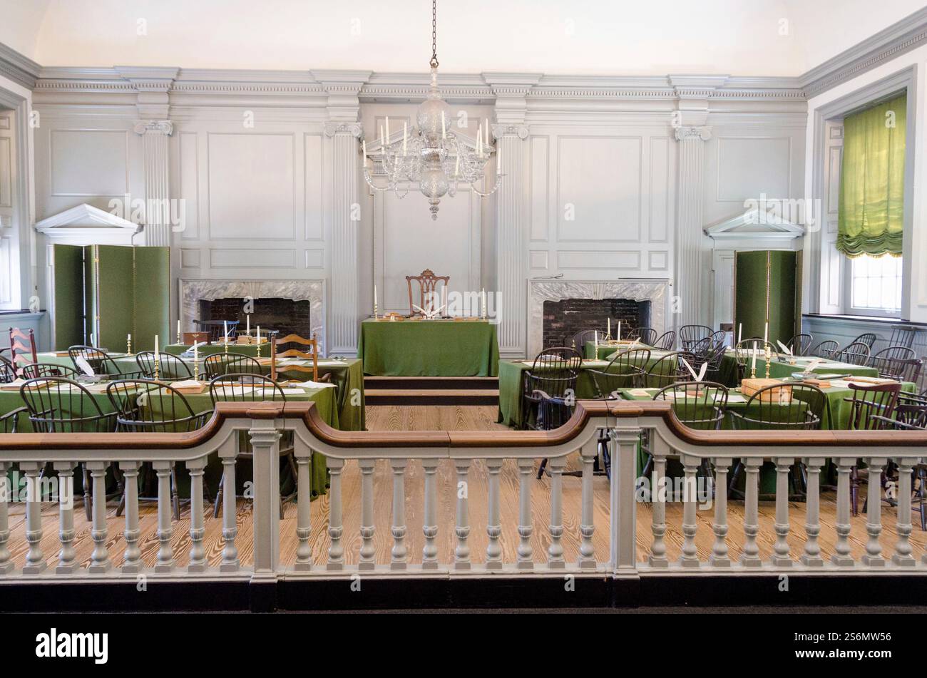 Meeting room at Independance Hall in Philadelphia Stock Photo - Alamy