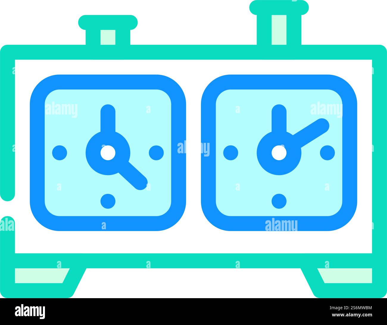 chess game clock color icon vector. chess game clock sign. isolated ...