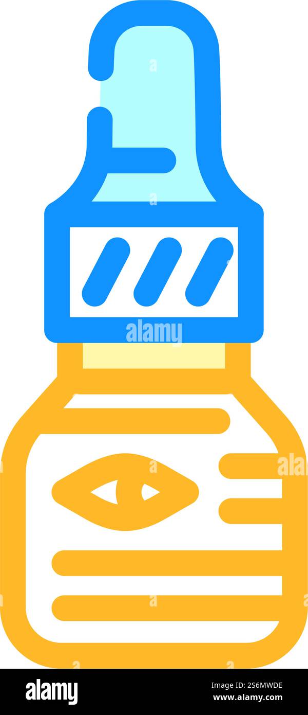 eye drops ophthalmology color icon vector. eye drops ophthalmology sign ...