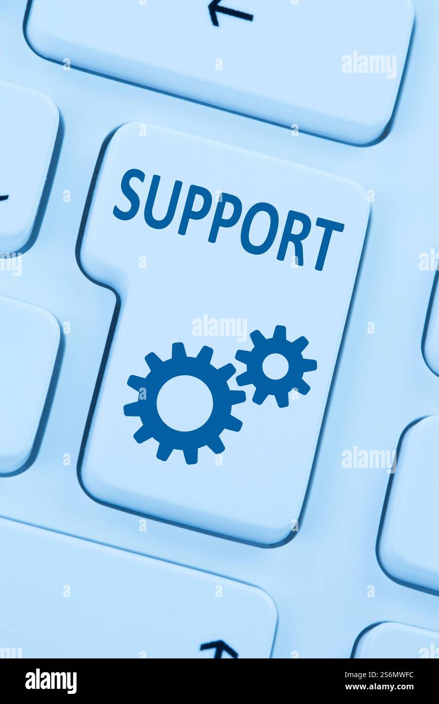 Customer support service blue hi-res stock photography and images - Alamy
