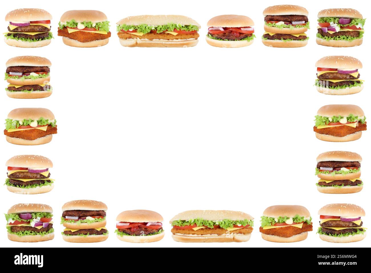 Hamburger cheeseburger burger text free space copyspace frame tomato ...