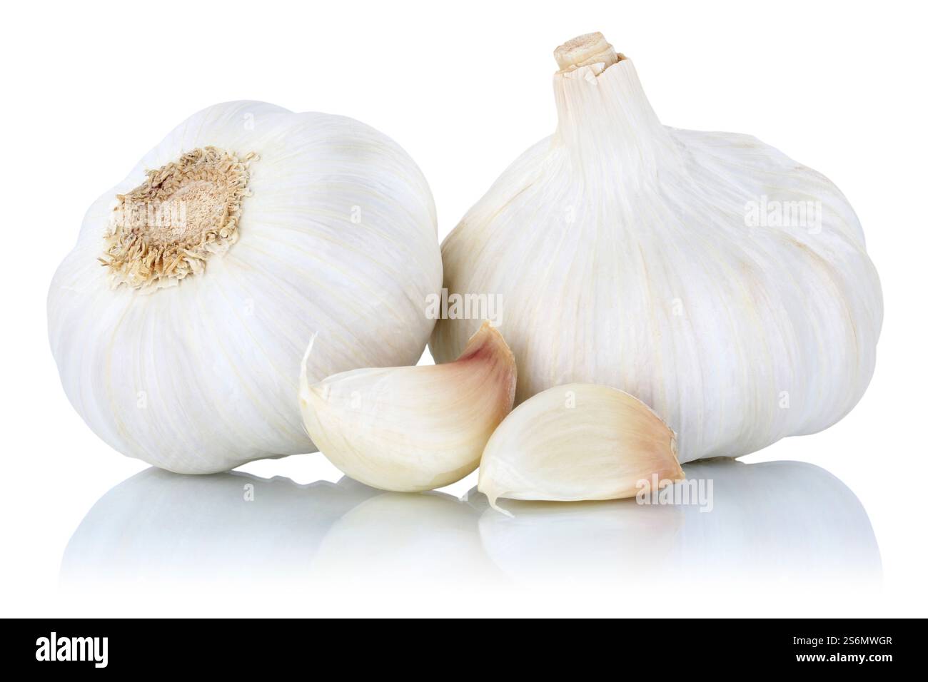 Garlic healthy spice cropped cropped isolated in front of a white ...