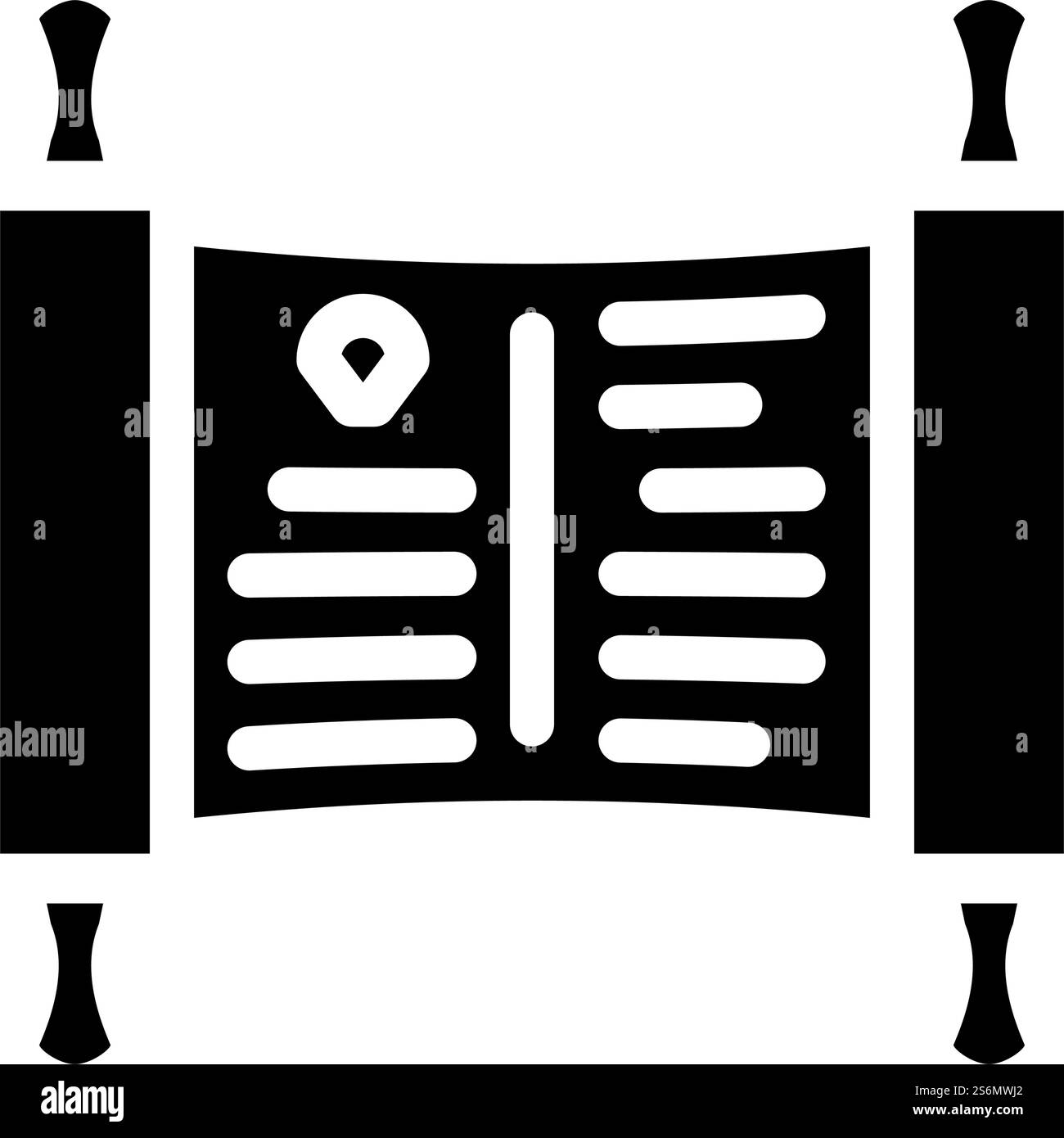 roll fairy tale glyph icon vector. roll fairy tale sign. isolated ...
