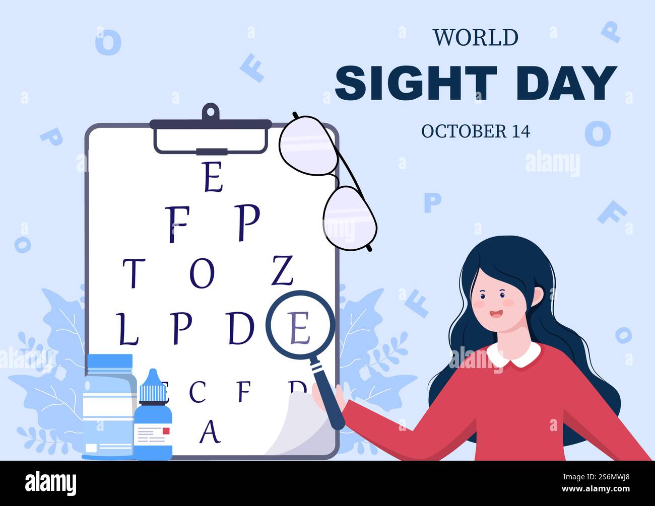 World Sight Day Background Vector Illustration Which is Commemorated ...
