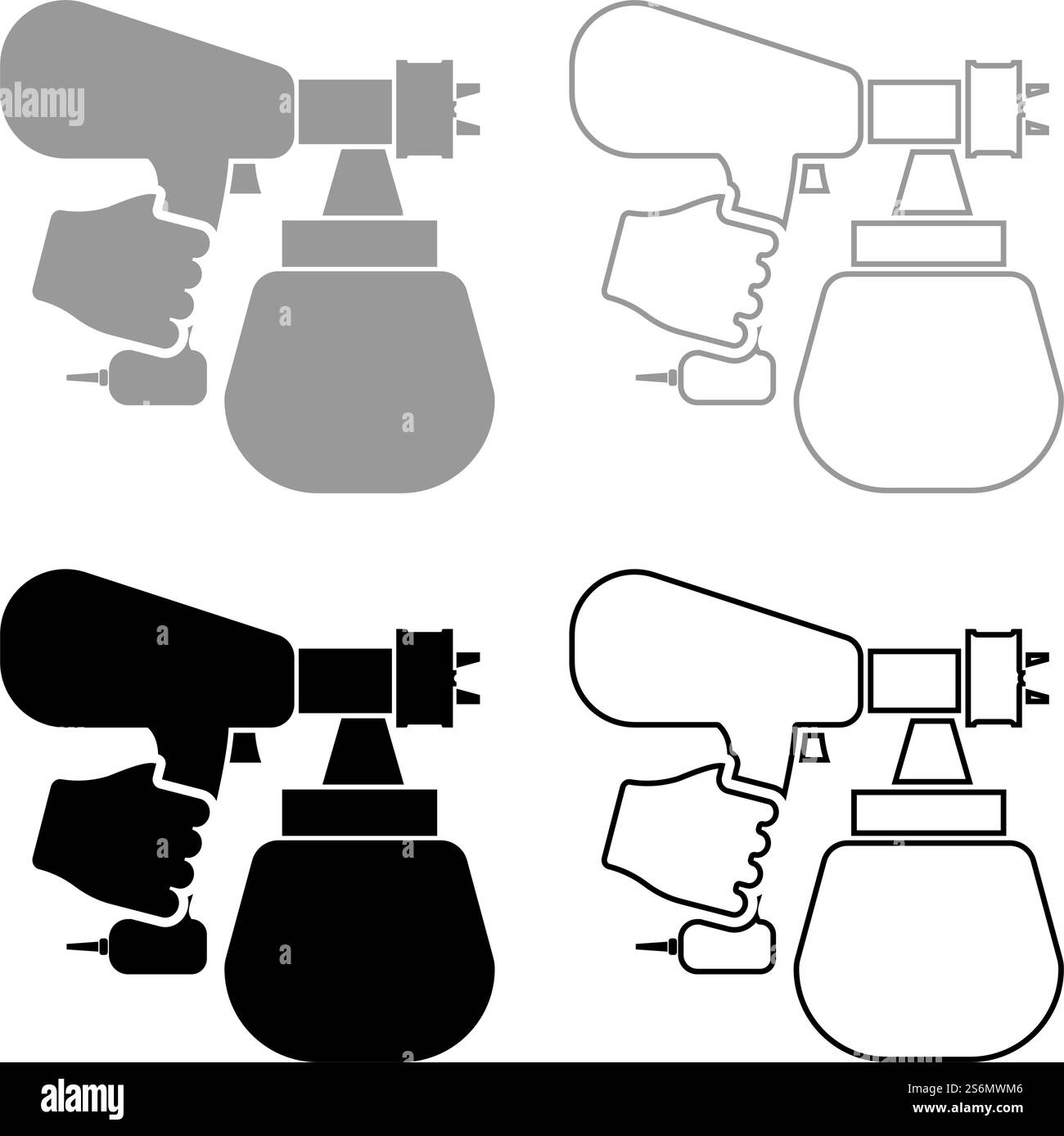 Spray gun holding in hand Sprayer using Arm use tool atomizer ...