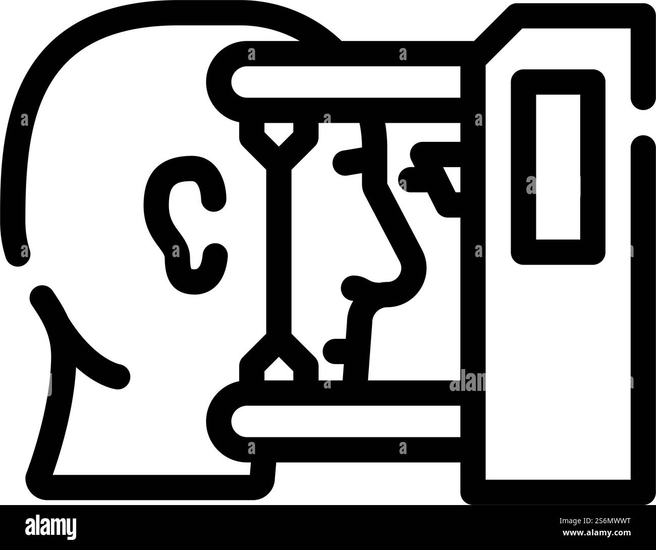 vision test ophthalmology line icon vector. vision test ophthalmology ...