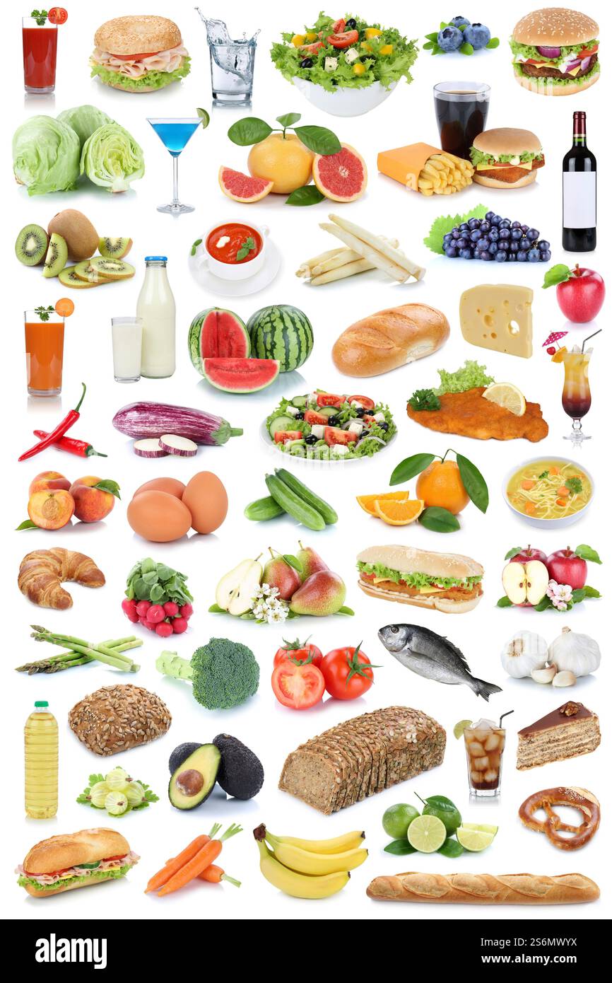 Healthy food collage hi-res stock photography and images - Alamy