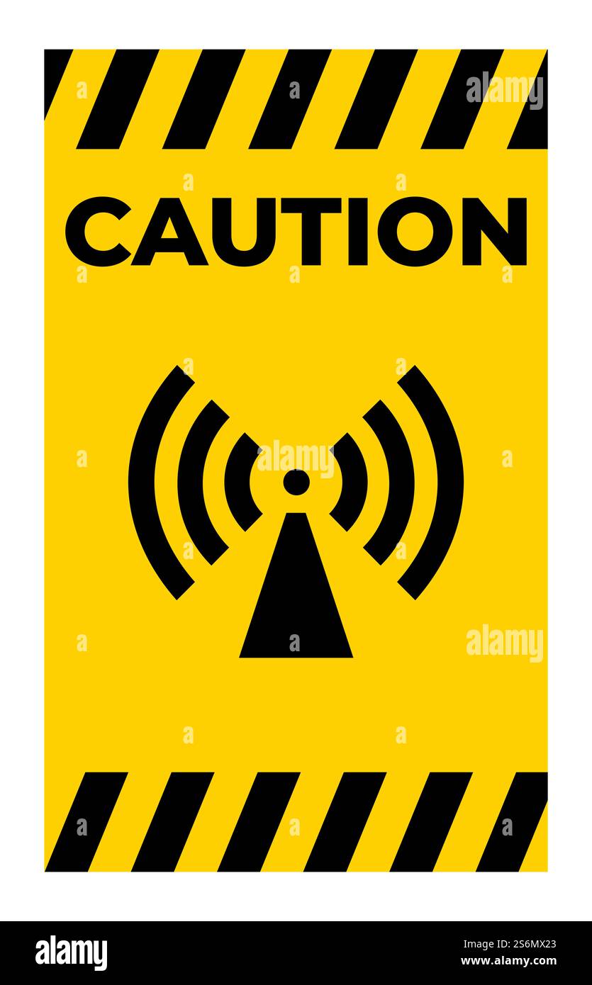 Beware Non-Ionizing Radiation Symbol sign Isolate On White Background ...