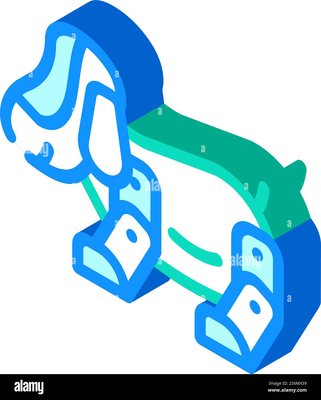 robotic dog pet toy isometric icon vector. robotic dog pet toy sign ...