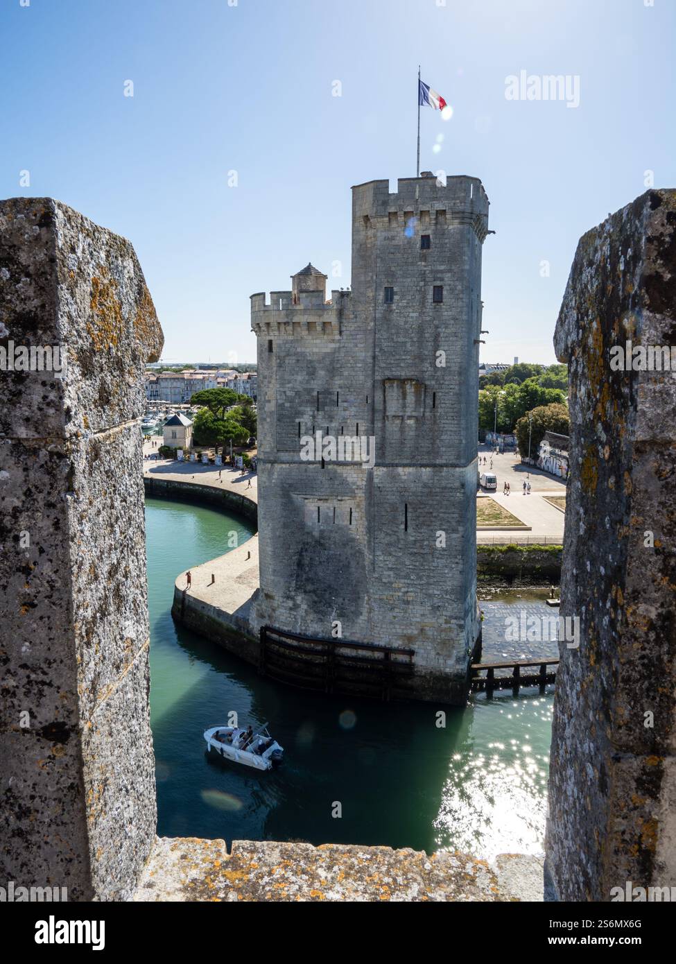 Saint-Nicolas Tower From Chain Tower, La Rochelle Stock Photo - Alamy