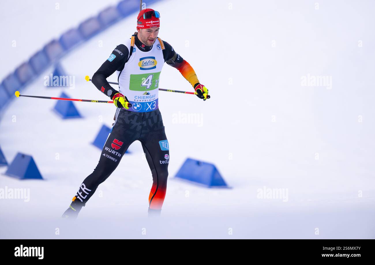 Ruhpolding, Germany. 17th Jan, 2025. Biathlon: World Cup, relay 4 x 7.5 ...