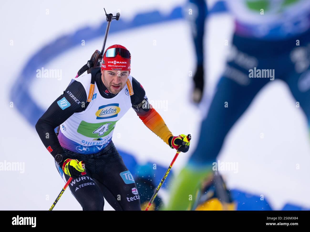 Ruhpolding, Germany. 17th Jan, 2025. Biathlon: World Cup, relay 4 x 7.5 ...