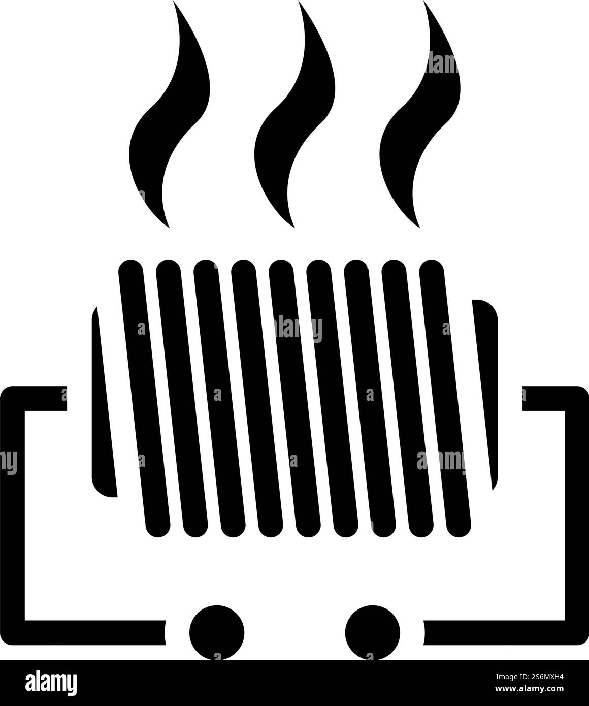 Electrical Heater Icon. Black Stencil Design. Vector Illustration Stock ...