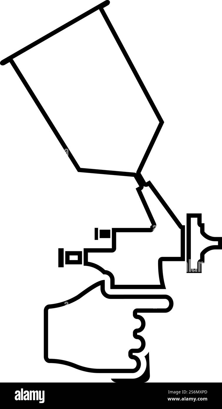 Spray gun holding in hand Sprayer using Arm use tool atomizer ...