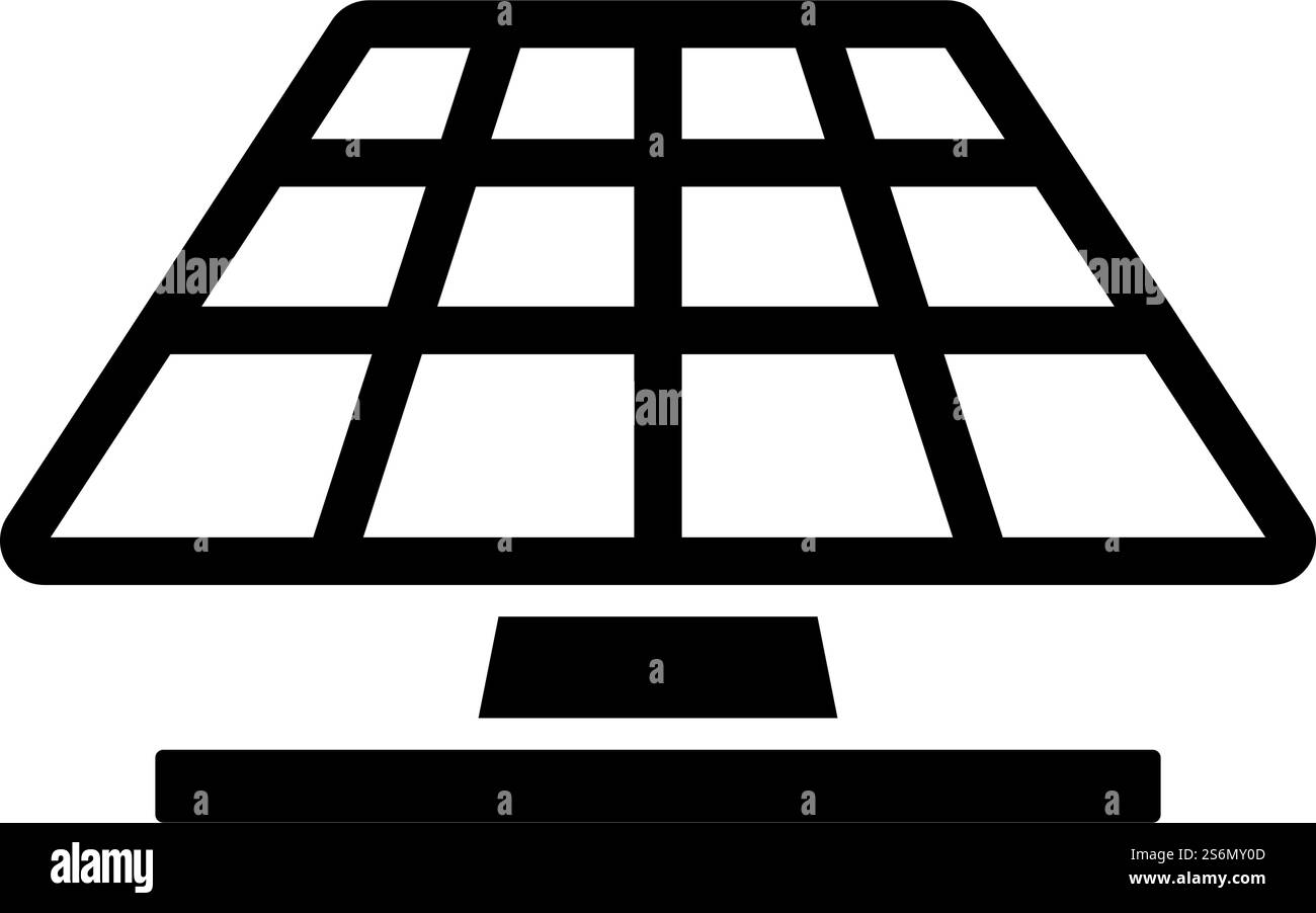 Solar Energy Panel Icon. Black Stencil Design. Vector Illustration ...