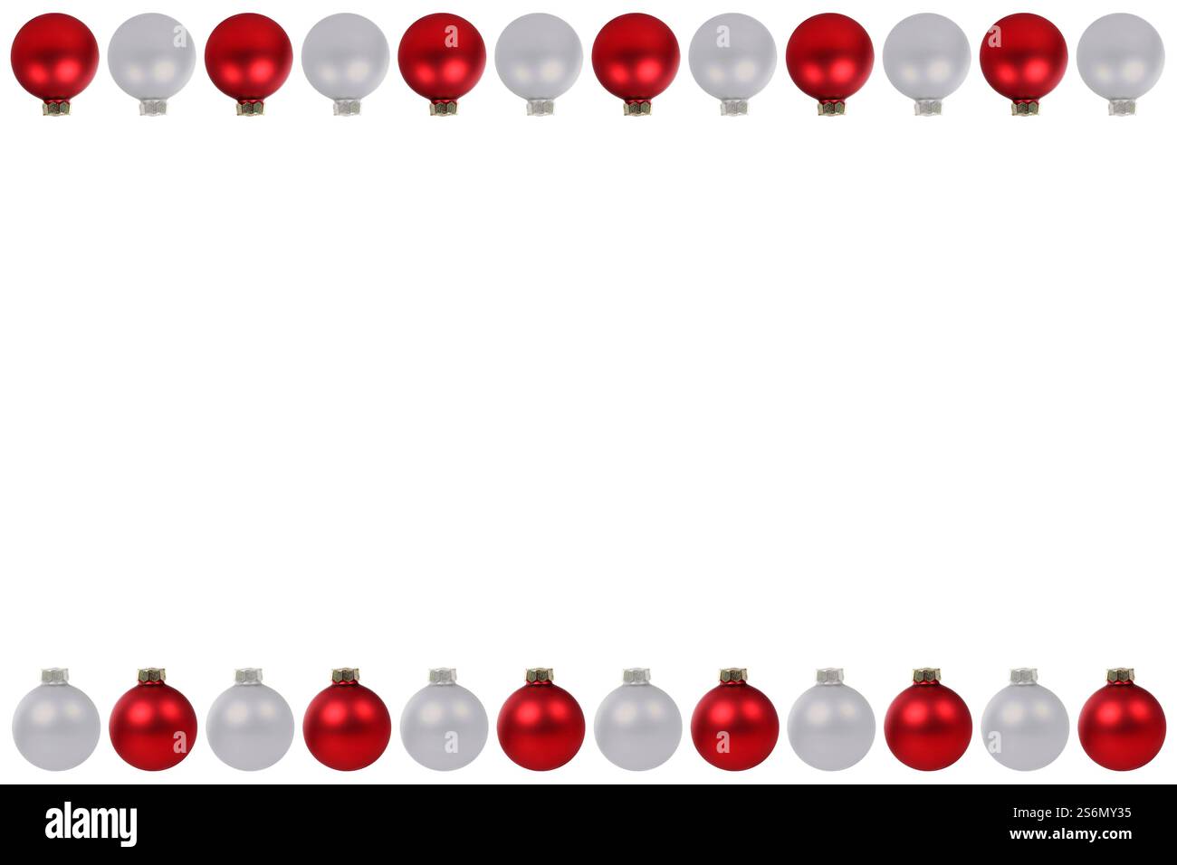 Christmas baubles Christmas red silver text free space Copyspace ...